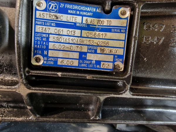 ZF Ecolite 6AS700TO Iveco Spec Gearbox - F&J Exports Limited