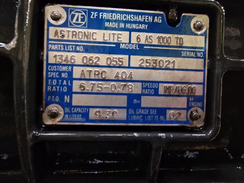 ZF Astronic Lite 6AS1000TO DAF Spec Gearbox - F&J Exports Limited
