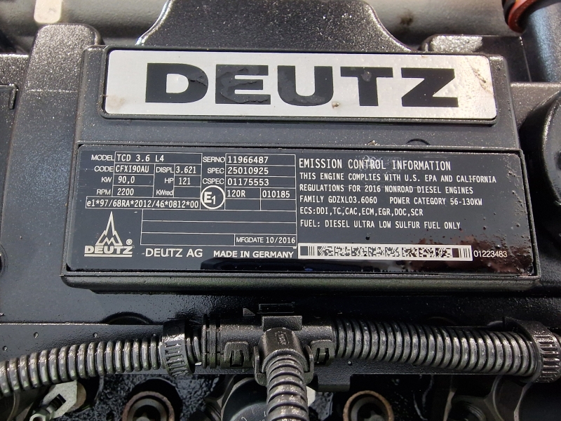 Deutz TCD 3.6 L4 90kw with SCR unit Engine (Plant) - F&J Exports Limited
