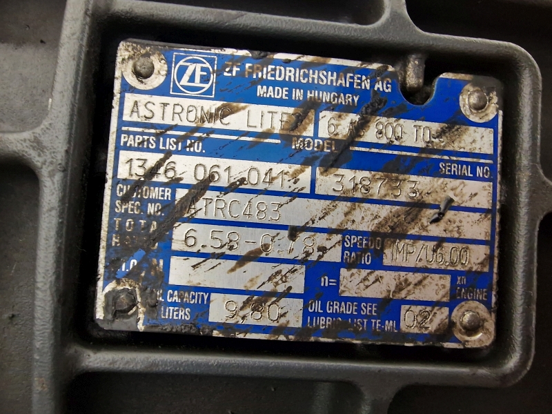 ZF Astronic Lite 6AS800TO DAF Spec Gearbox - F&J Exports Limited