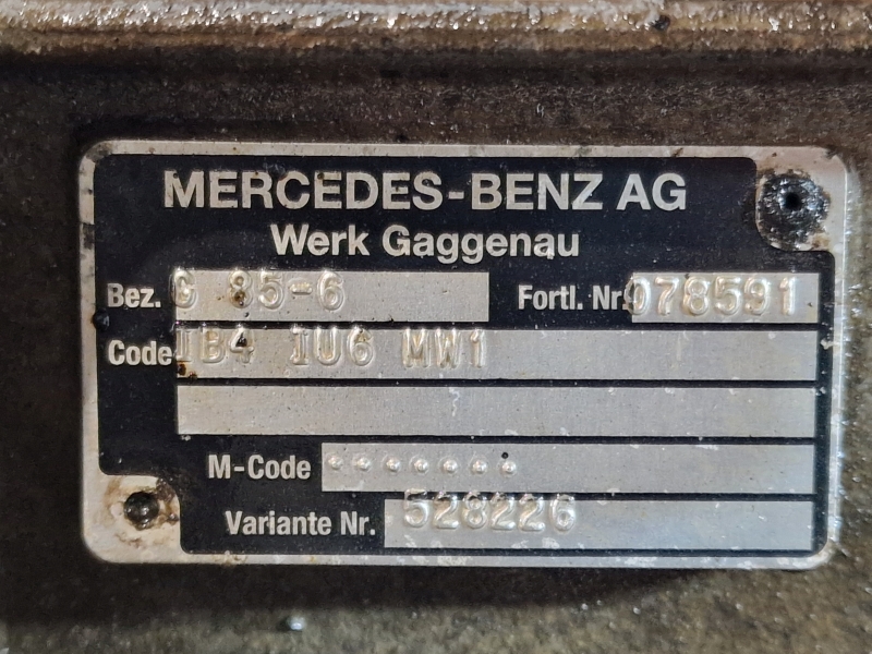 Mercedes Benz G85-6 Gearbox - F&J Exports Limited